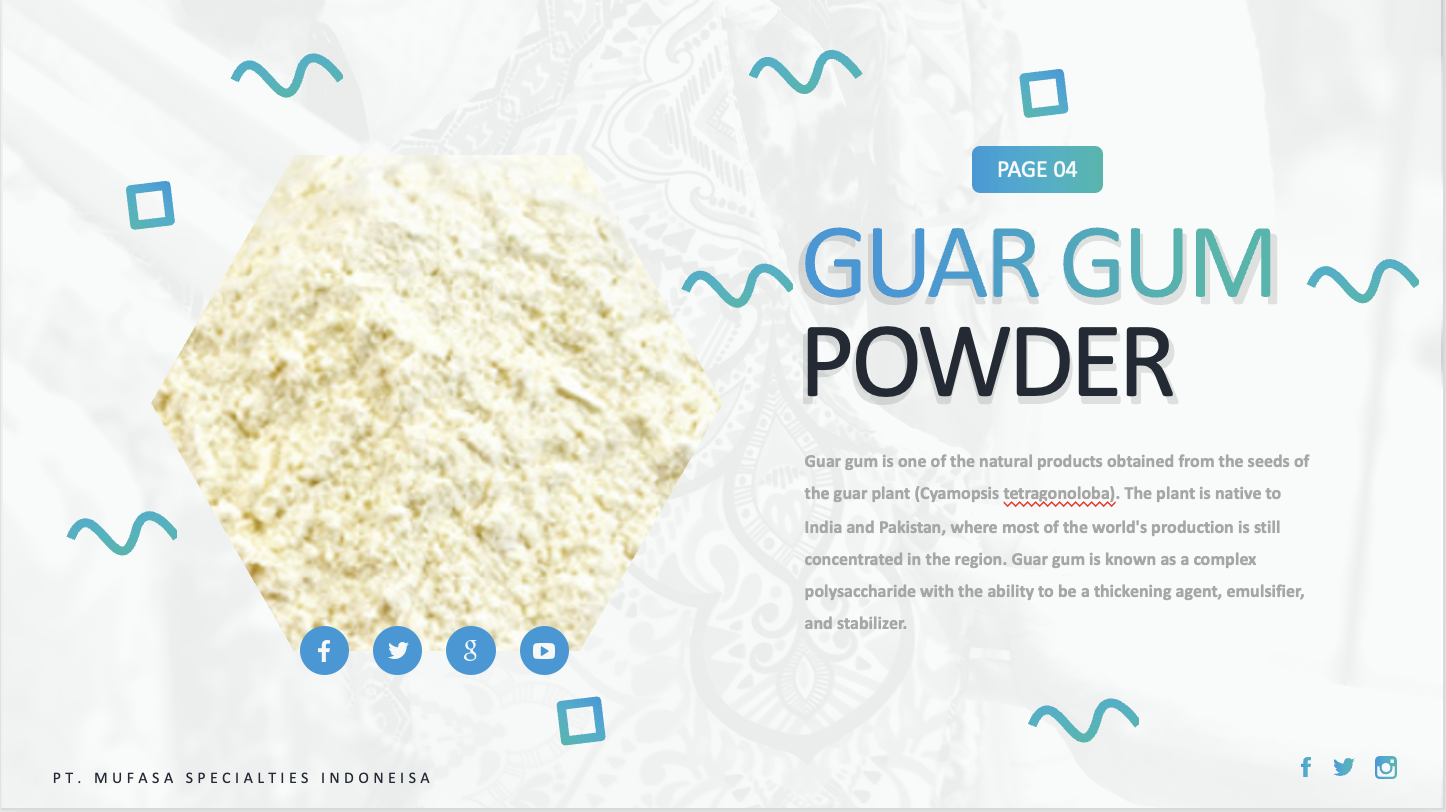 Supplier Guar Gum - PT. Mufasa Specialties Indonesia