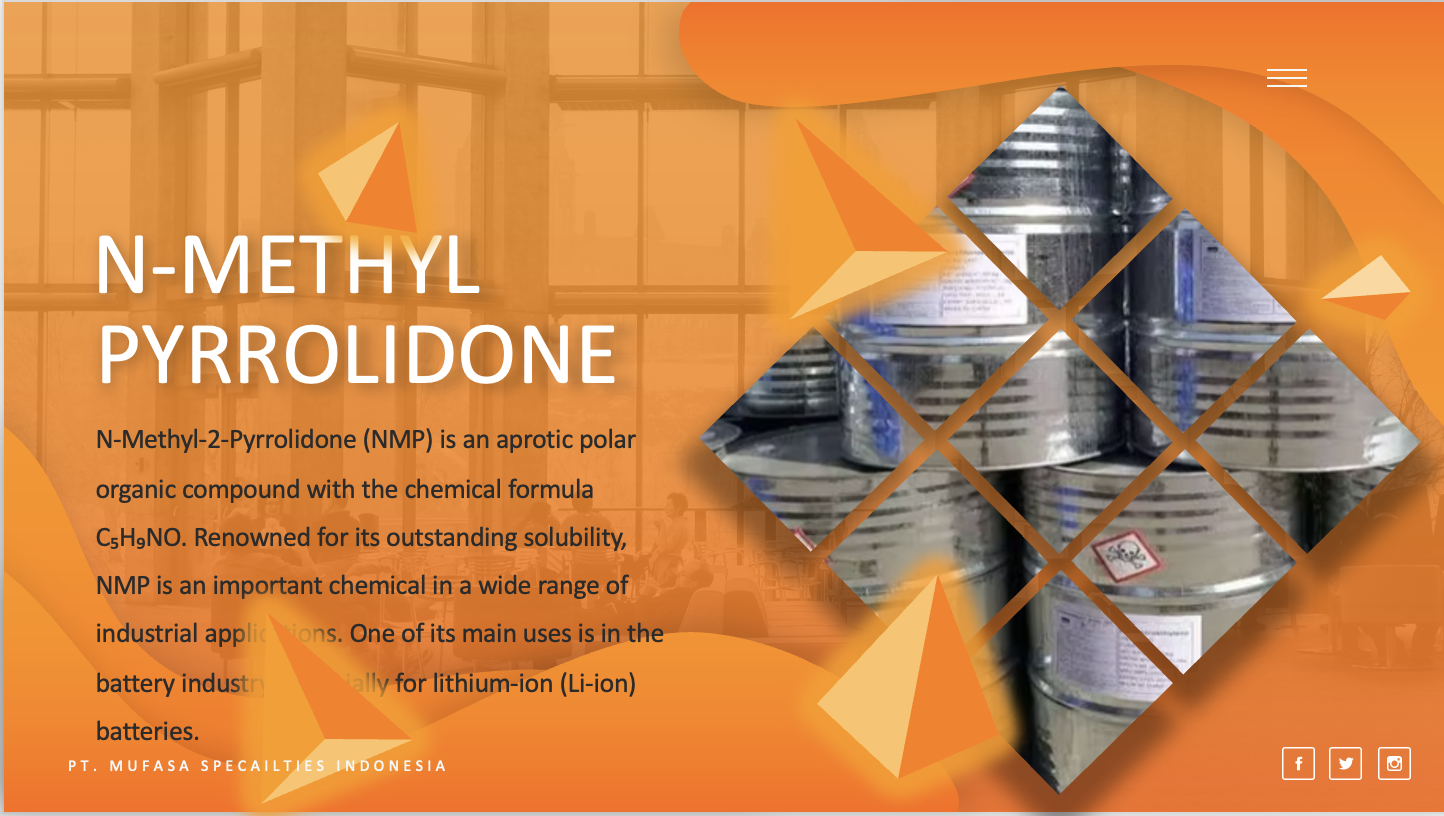Supplier N-Methyl Pyrrolidone - PT. Mufasa Specialties Indonesia